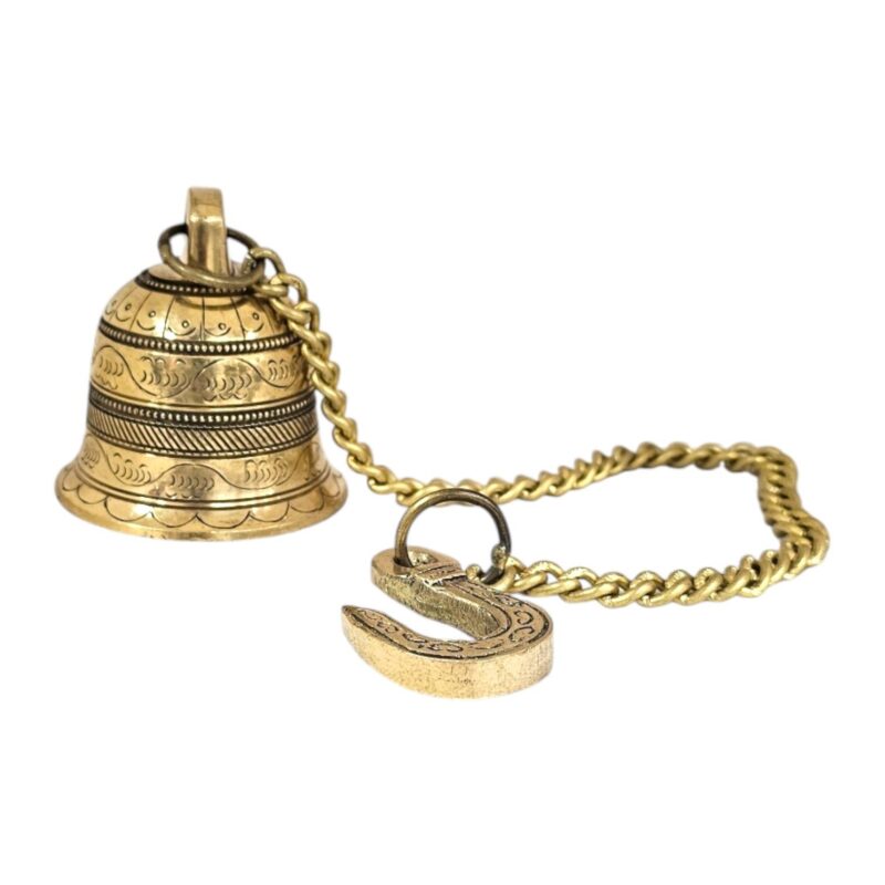 Meena Work Temple Bell 3.75 Inch - Pink | Krishna Collections Canada ...